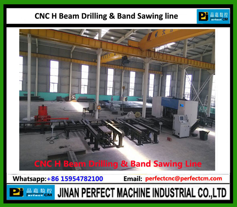 China CNC H Beam Drilling and Band Sawing Production Line Supplier ...