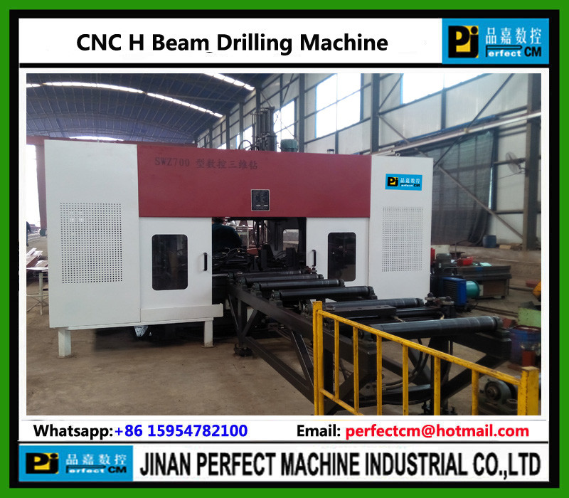 China CNC H Beam Drilling and Band Sawing Production Line Structural ...